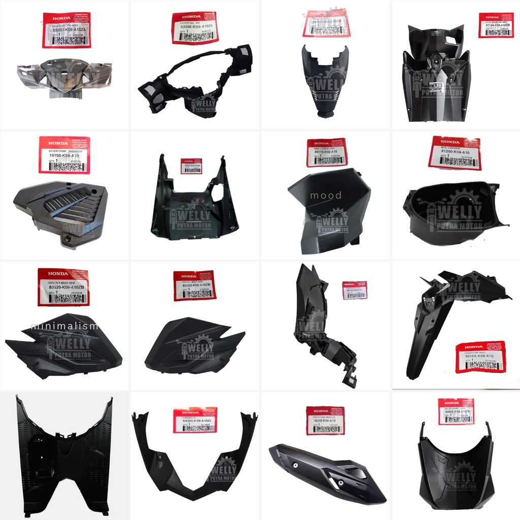 Jual Paket Body Bodi Kasar Vario 125 150 Led Old 2015-2018 Original ...