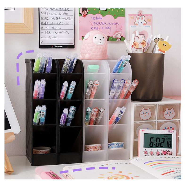 Jual LYSASHOP - Rak Tempat Pensil Pulpen Laci Plastik 4 Slot Sekat Mini ...
