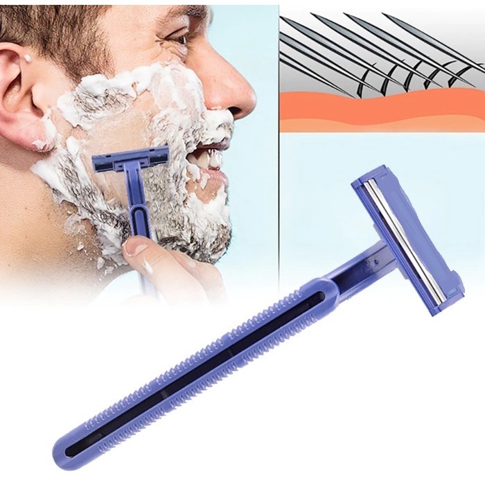 Jual Alat Pisau Cukur Cukuran Kumis jenggot 2 Mata Razor Shaver ...