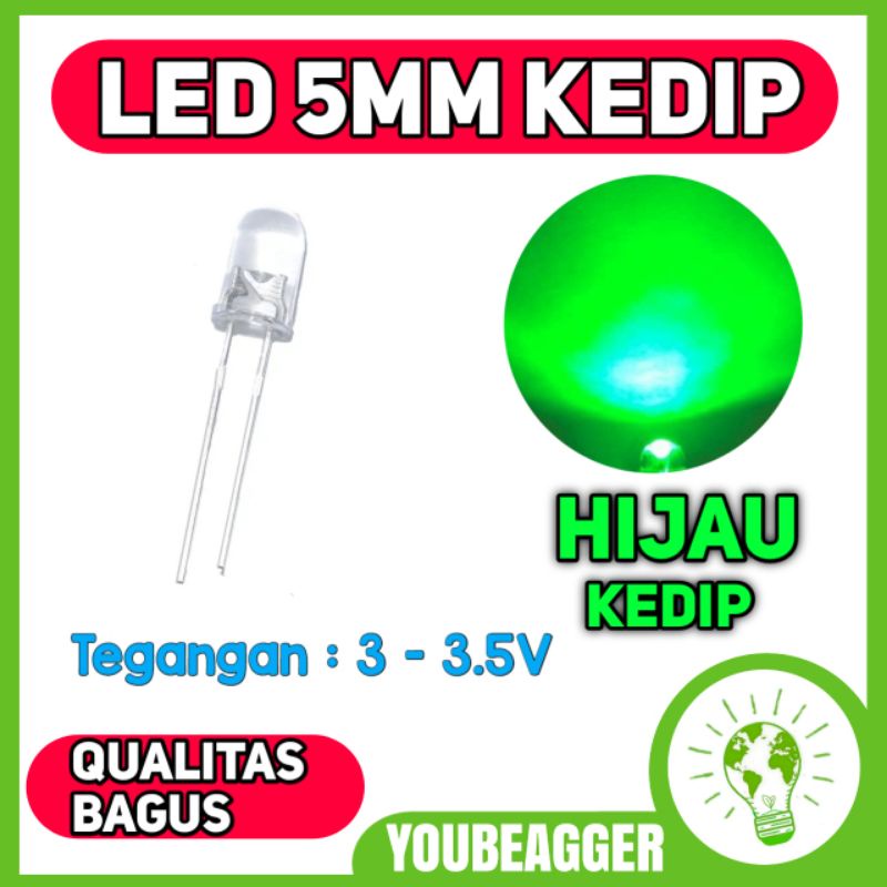 Jual Led 5mm kedip Hijau | Shopee Indonesia
