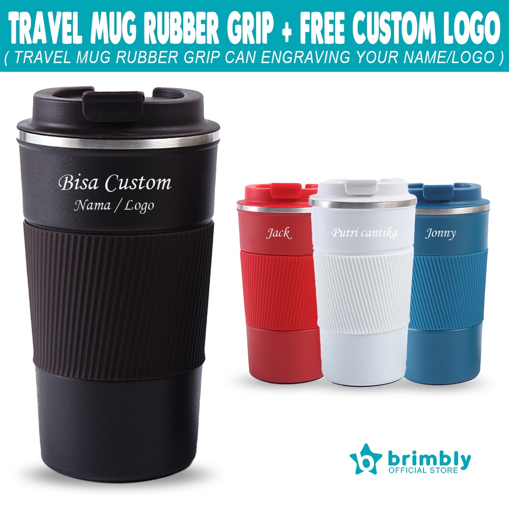 Jual Brimbly Custom Grafir | Travel Mug + FREE CUSTOM LOGO | Vacuum ...