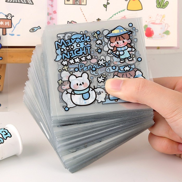 Jual 10 Lembar Sticker Motif Animasi Lucu / Stiker Dekorasi/ Tumbler ...