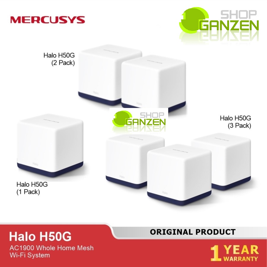 Jual Mercusys Halo H50G AC1900 Whole Home Mesh Wi-Fi System | Shopee ...