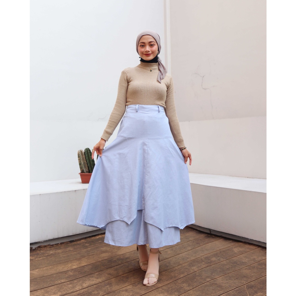Jual Rok Korea Layer Rok Maxi Wanita Mrs6 | Shopee Indonesia