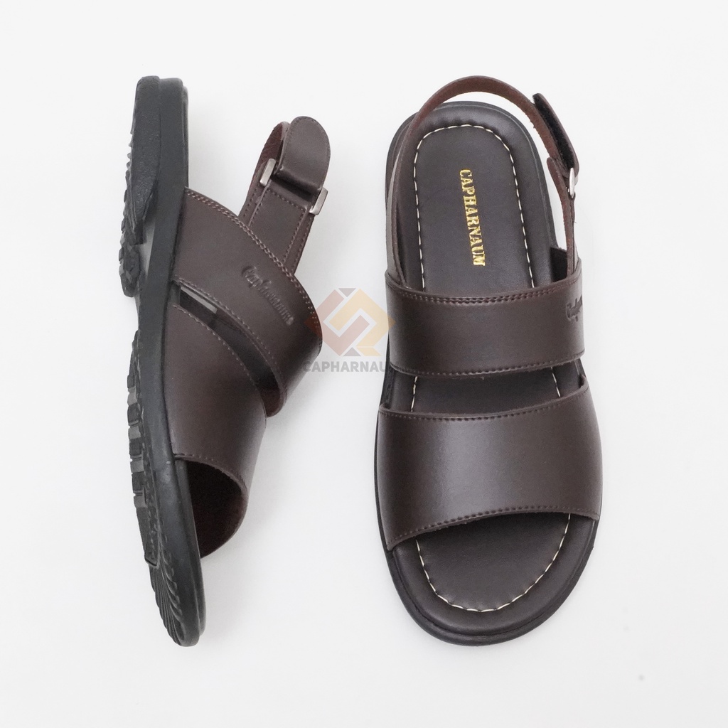 Jual CAPHARNAUM [PKL 501] Sandal Selop Pria Tali Belakang Sandal Kulit ...
