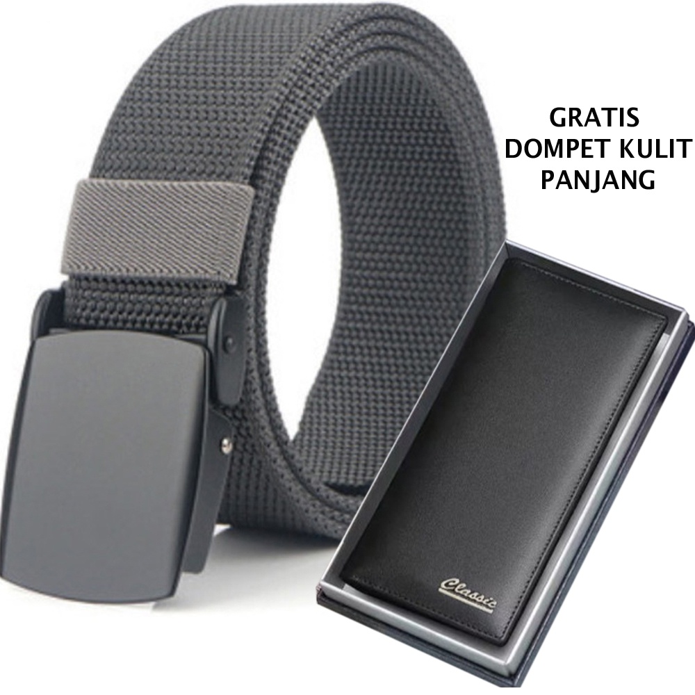 Jual GRATIS DOMPET !! Ikat Pinggang Pria dan Wanita Gesper Anti Metal ...