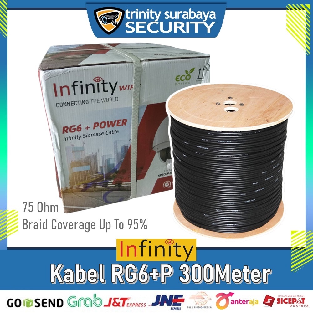 Jual Kabel CCTV Coaxial INFINITY RG6+Power 300m | Shopee Indonesia