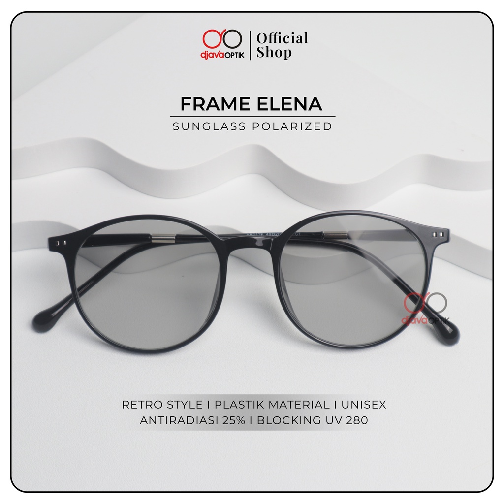 Jual DJAVA OPTIK - Frame Elena - Kacamata Korea Photogrey Normal Pabrik Model Oval Lentur ...