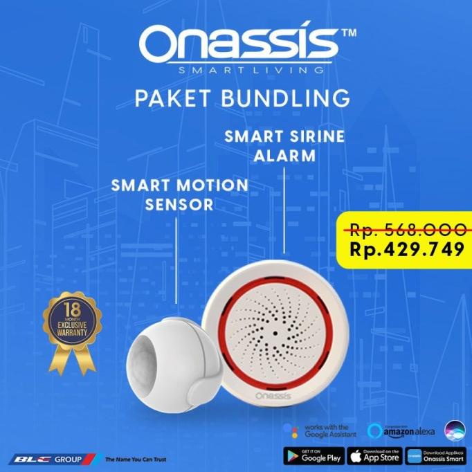 Jual PAKET BUNDLING ONASSIS SMART HOME MOTION SENSOR + ONASSIS SIRINE ...