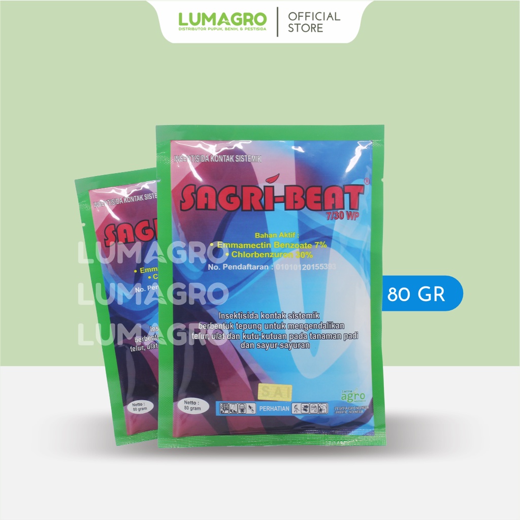Jual Insektisida Sagri Beat 80gr Emamektin Benzoat Chlorbenzuron ...