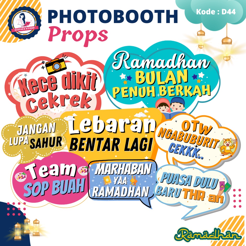 Jual Photobooth Props Idul fitri / Properti Ramadhan / Properti Ramadan ...