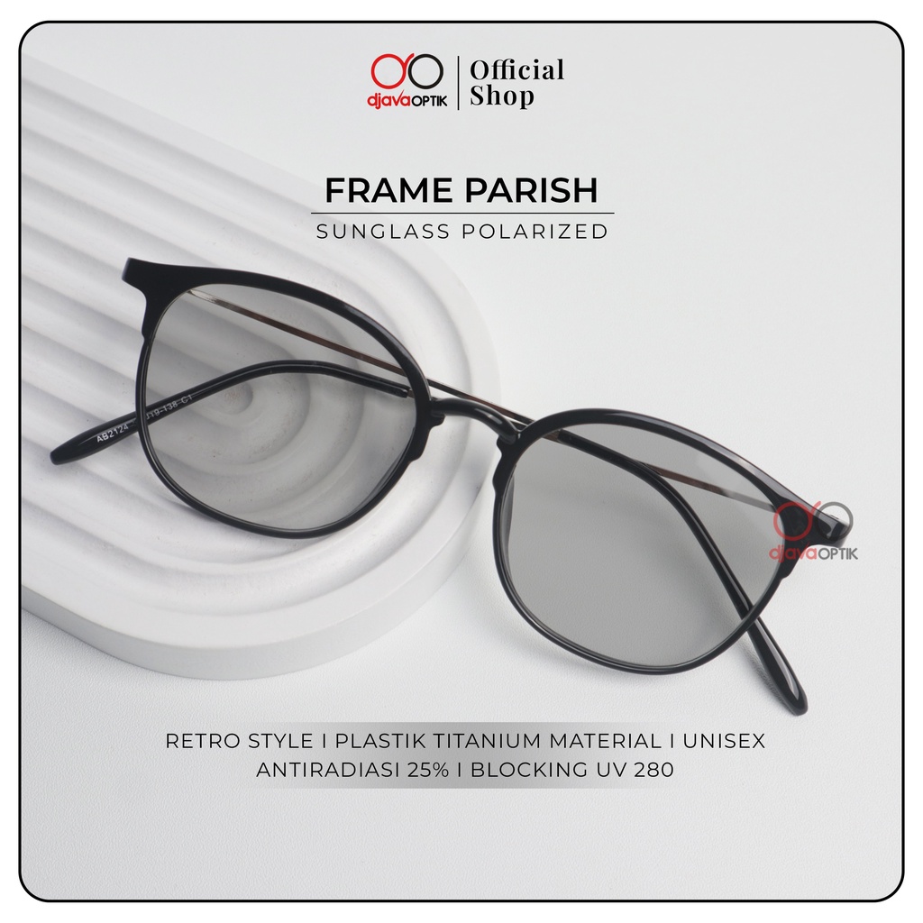 Jual DJAVA OPTIK - Frame Parish - Kacamata Normal Photocromic Pabrik Gelap Photogrey Transparan ...