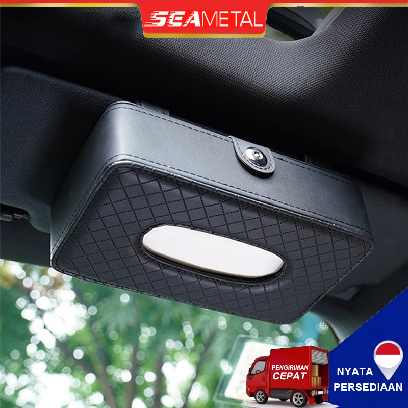 Jual SEAMETAL Tempat Tisu Mobil Gantung/Kotak Tissue Kulit Mobil Mewah ...