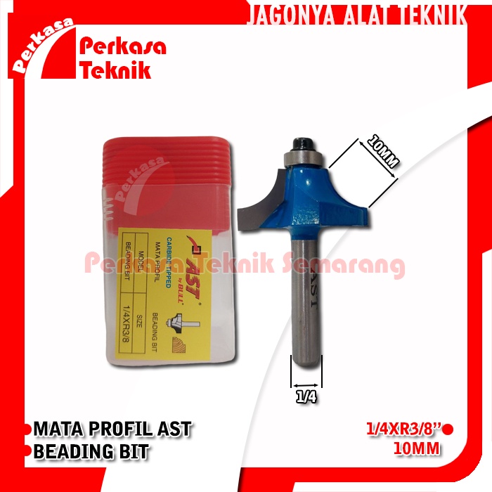 Jual AST 1/4X3/8" Mata Profil Router Trimer Kayu Beading Bit Cembung ...
