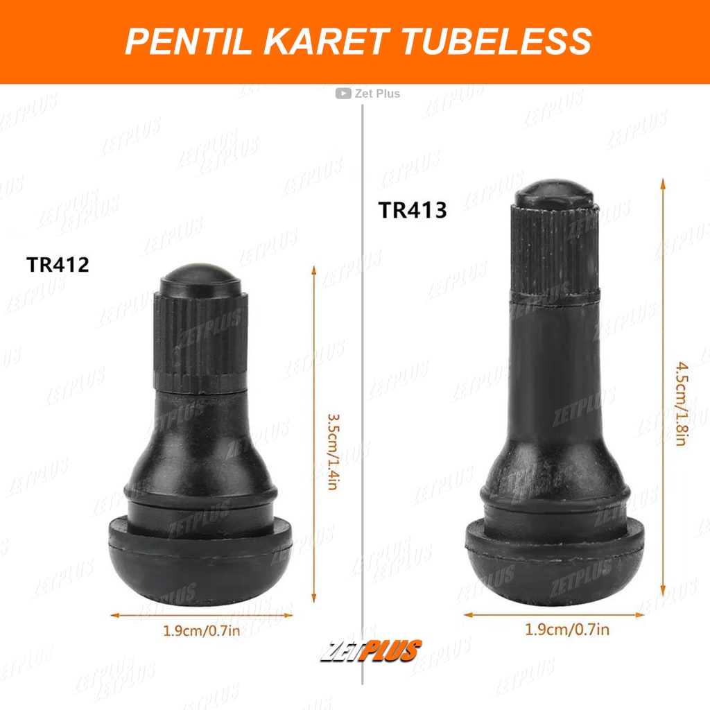 Jual PENTIL KARET TUBELESS (TR 412-413) GERMANY /tire valves tubles ...