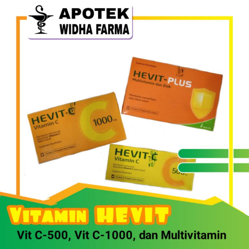 Jual Hevit C-500mg / Hevit C-1000mg / Hevit Plus Multivitamin Tablet ...