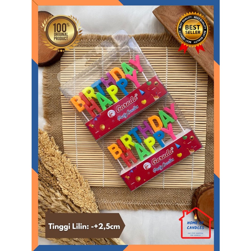 Jual [New] Lilin Happy Birthday Alphabet Abjad Huruf / Lilin HBD Text ...