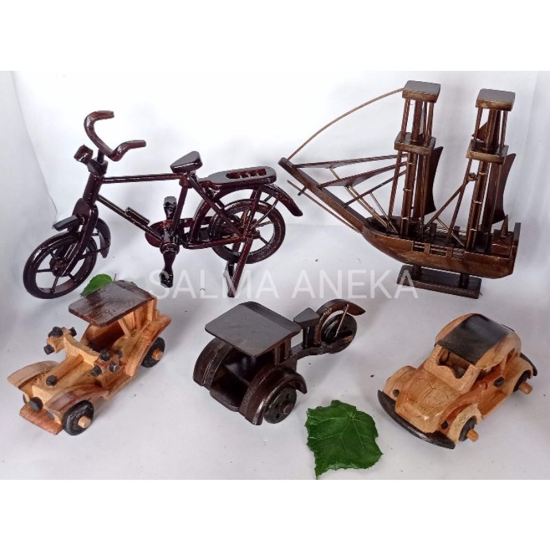 Jual MINIATUR KAYU MOBIL KAYU MOTOR SEPEDA KAYU HARLEY KAPAL KAYU ...