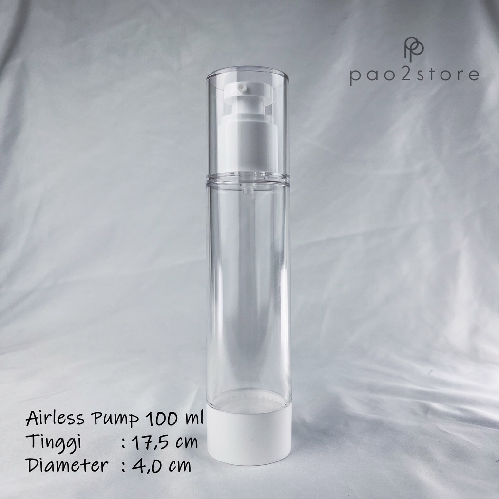 Jual Botol Airless PUMP 100ml - Lotion Serum Travel Size Refillable ...