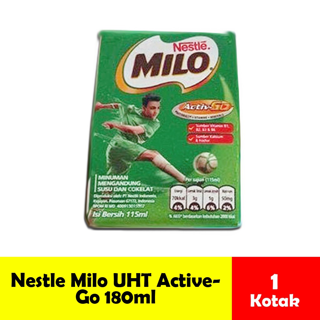 Jual Susu Milo Kotak Activ Go UHT Chocolate Kemasan Kecil 110ml | Shopee Indonesia