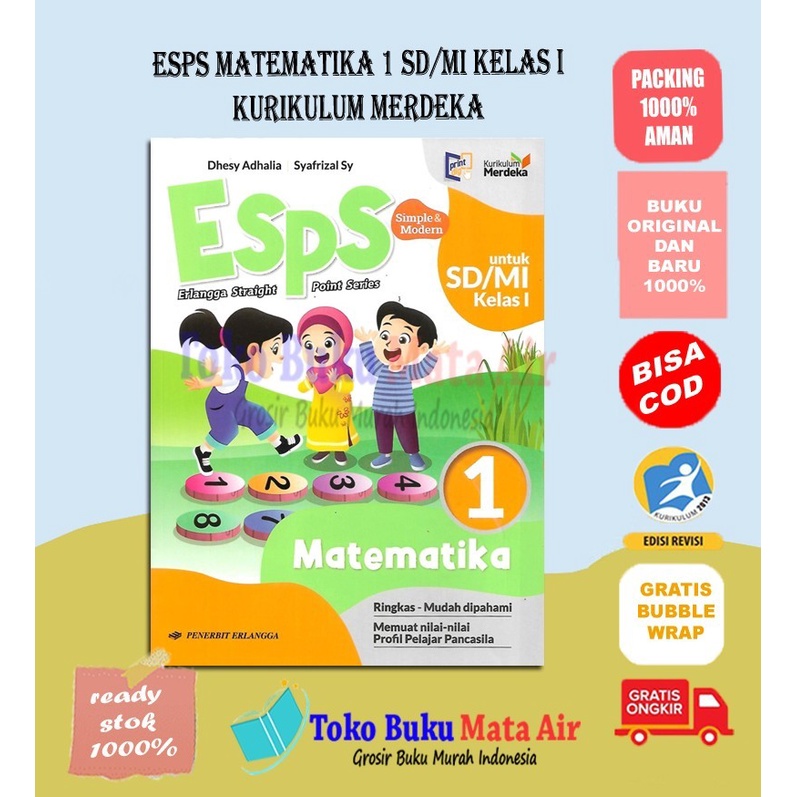 Jual BEST SELLER ORIGINAL ESPS MATEMATIKA SD/MI KELAS 1 2 & 3 KURIKULUM MERDEKA - DHESY ERLANGGA ...