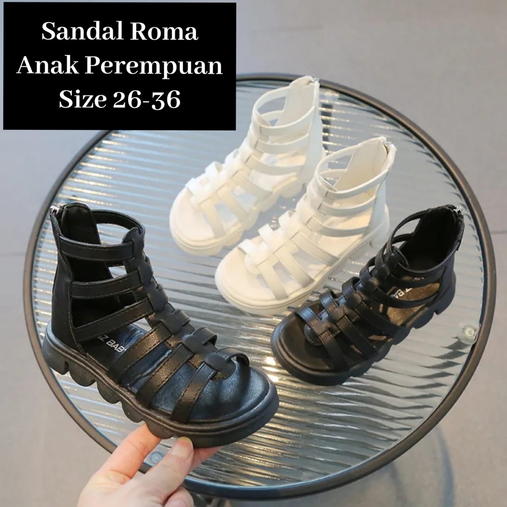 Jual (LOLI-JKT) SD-9007 SANDAL ROMA ANAK PEREMPUAN GLADIATOR SIZE 26-36 ...