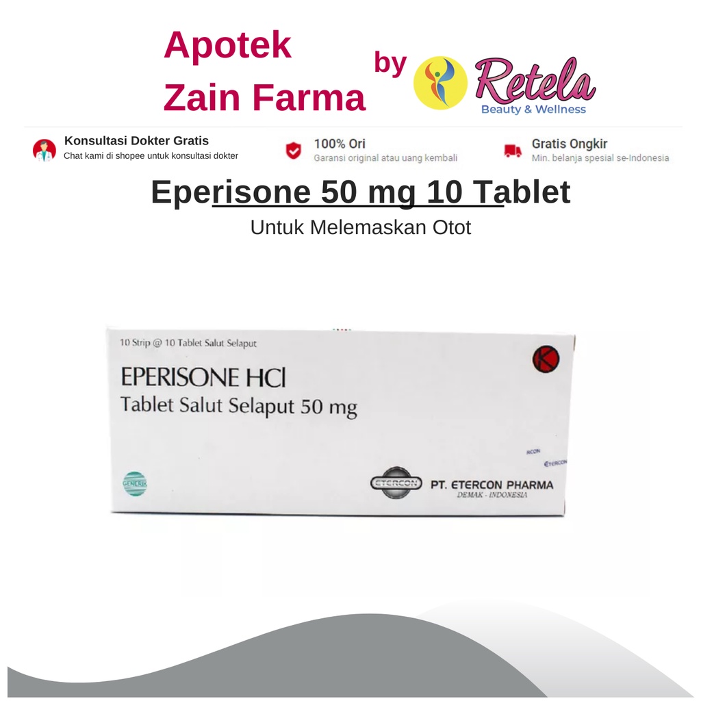 Jual EPERISONE HCL 50MG 1 STRIP 10 TABLET | Shopee Indonesia