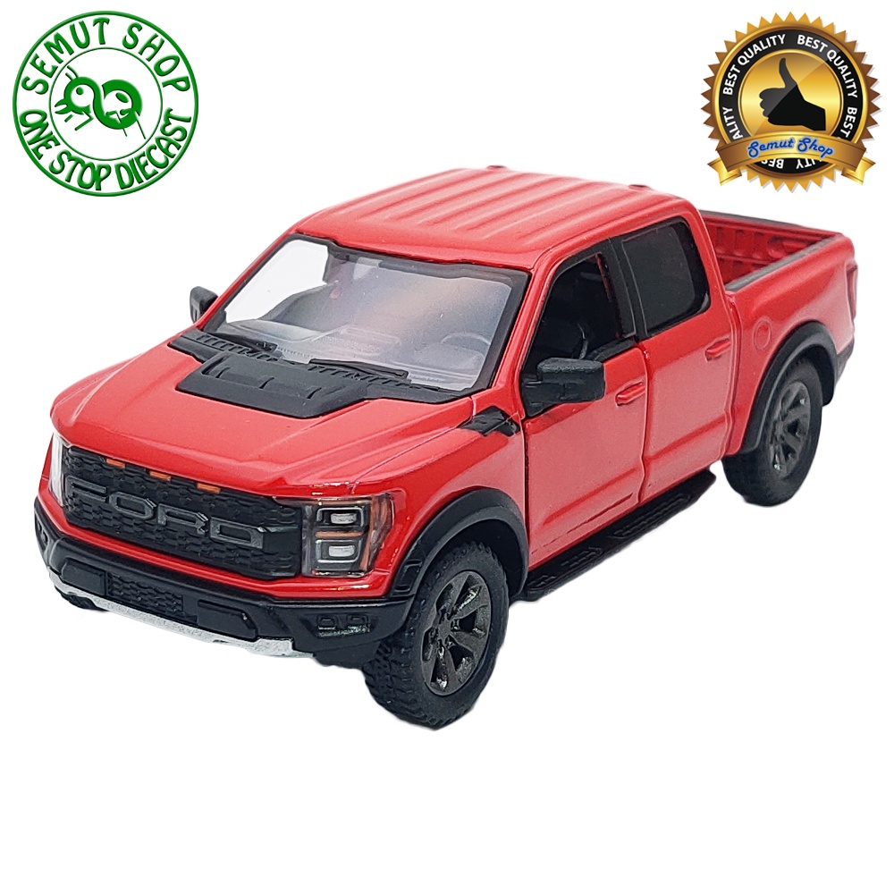 Jual Kinsmart 2022 Ford F-150 Raptor Polos Miniatur Mobil Ford F150 1: ...
