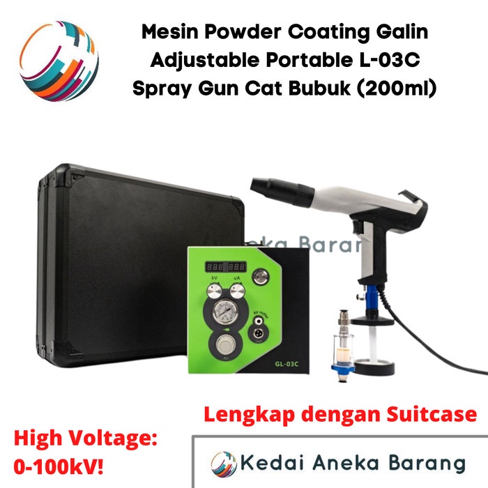 Jual Mesin Powder Coating Portable Spray Gun Machine Cat Bubuk Galin L ...