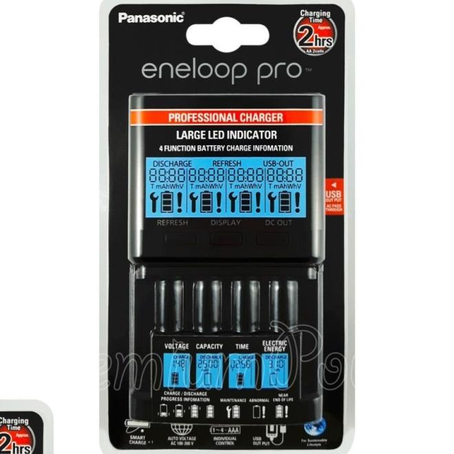 Jual Panasonic Eneloop Charger Lcd Pro Charger Bq-Cc65 Exc Battery ...