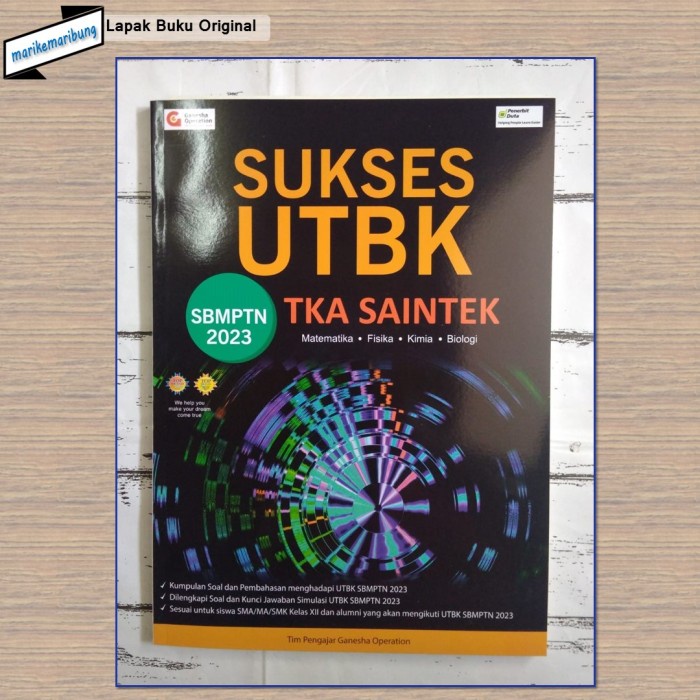 Jual Buku Saintek Utbk Sbmptn 2023 Ganesha Operation Go Shopee
