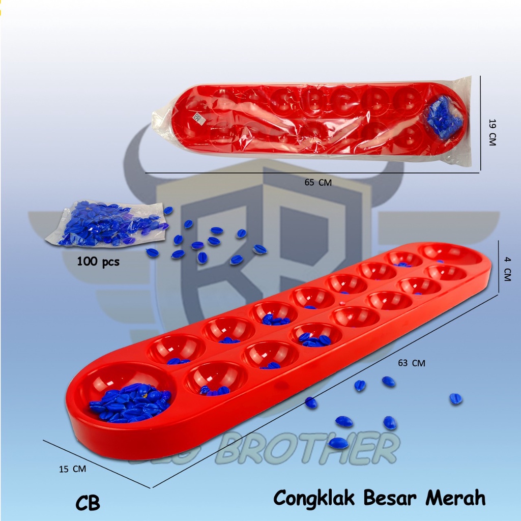 Jual CB Merah Congklak Dakon Conglak Congkak Jumbo Besar Mainan Anak ...
