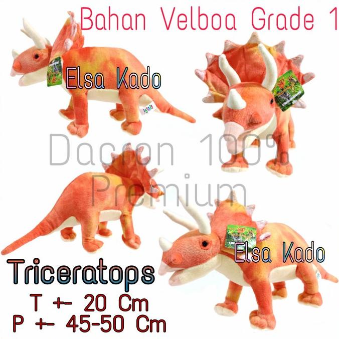 Jual Boneka Dinosaurus Besar Large Size Trex Triceratops Spinosaurus 3D ...