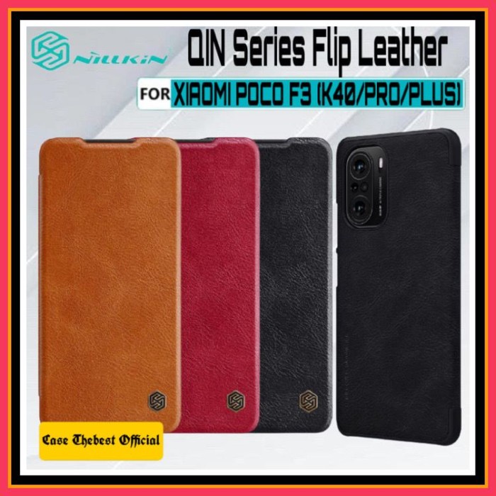 Jual Xiaomi Poco F3 Nillkin Qin Leather Original Flip Book Cover Hard ...