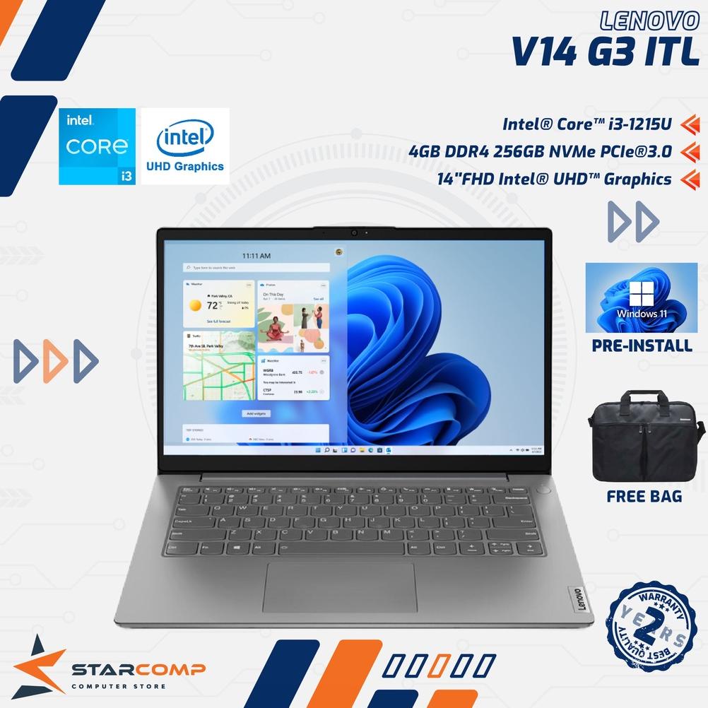 Jual LENOVO V14 G3 ITL Core i3 1215U 8GB 512GB SSD 14" FHD W11 OHS ...
