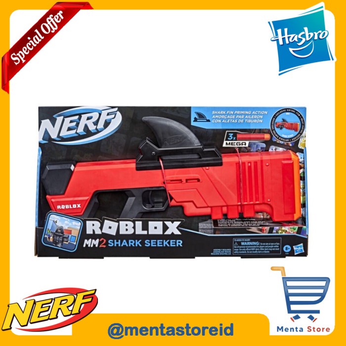 Jual NERF Roblox MM2 Shark Seeker Blaster Mainan Pistol Anak Ori Hasbro ...