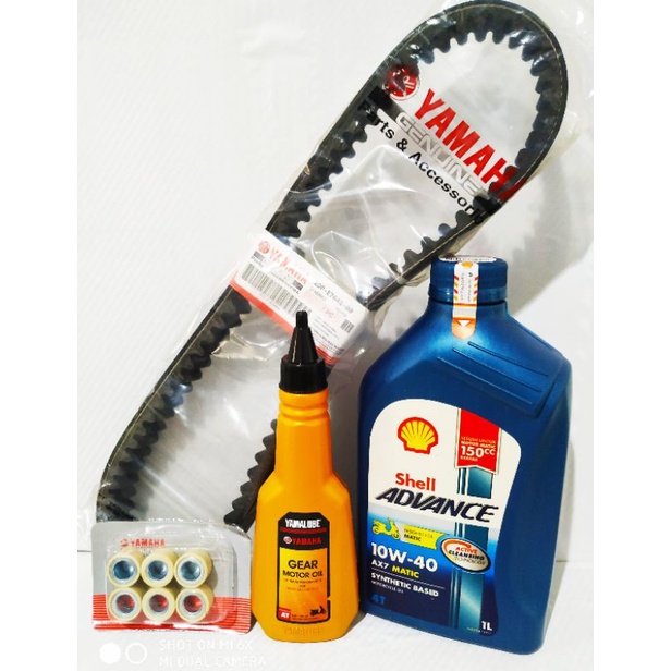 Jual PAKET OLI SHELL ADVANCE AX7 MATIC 1L + YAMALUBE GEAR 140ML + V ...