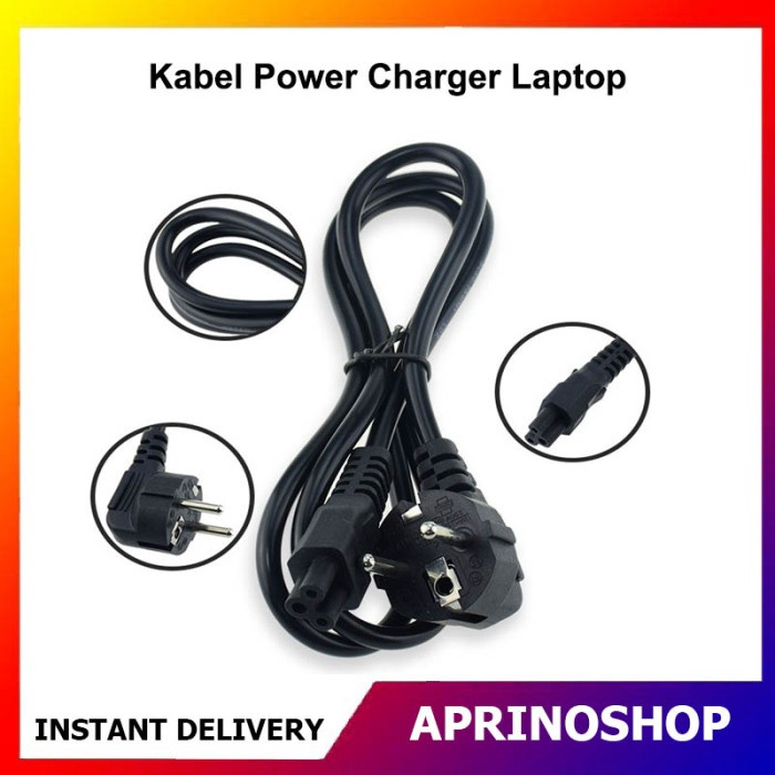 Jual Kabel Power Laptop Charger Notebook Power Cable 1.5 Meter 3 Lubang ...