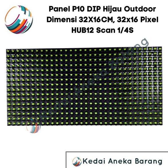 Jual Panel Module Modul LED P10 Dot Matrix Running Text DIP Hijau Green ...