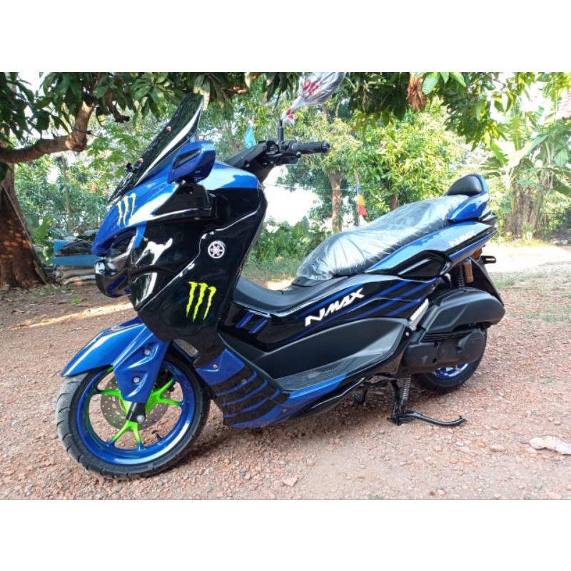 Jual Body Predator All New Nmax 2023 Grafis Hitam Biru Monster | Shopee ...