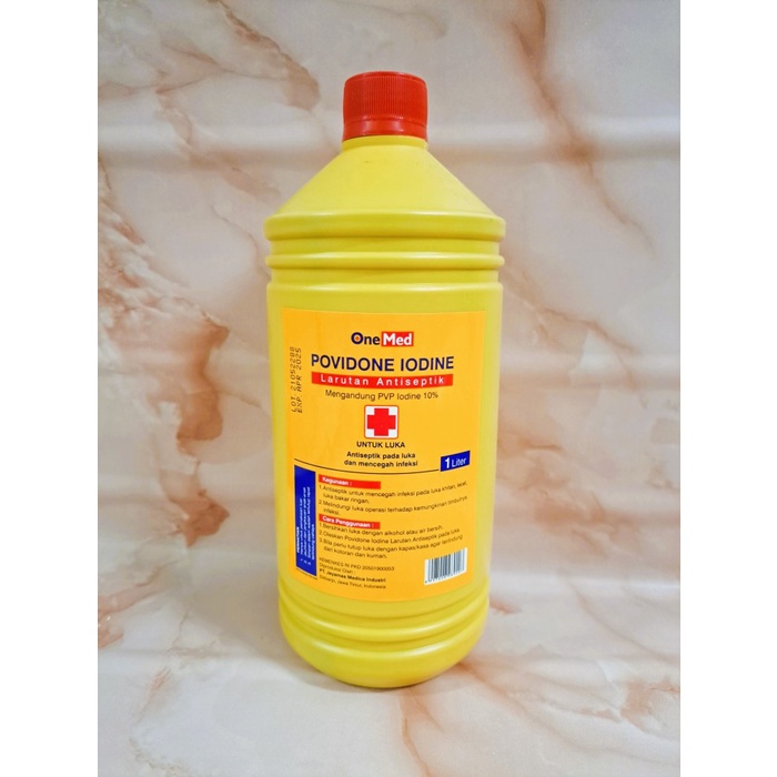 Jual Povidone Iodine 1 Liter Onemed/ Obat Luka Antiseptik/ Obat Merah ...