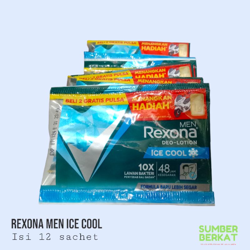 Jual Rexona men ice cool sachet isi 12x9g | Shopee Indonesia