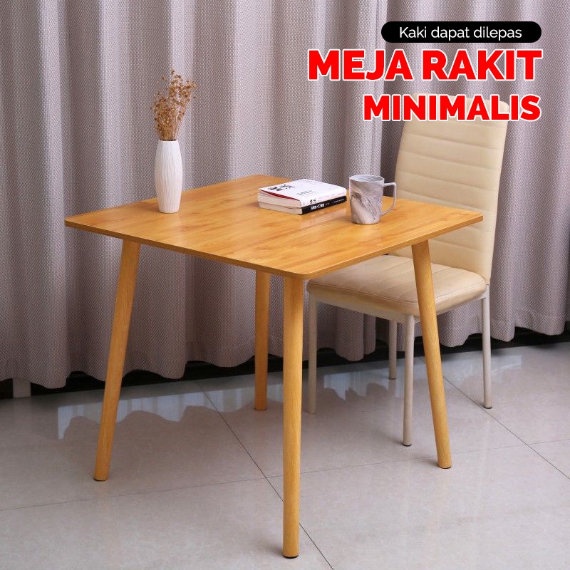 Jual Meja Kayu Portable Bentuk Kotak Tebal Ukuran 60cm x 60cm Meja ...