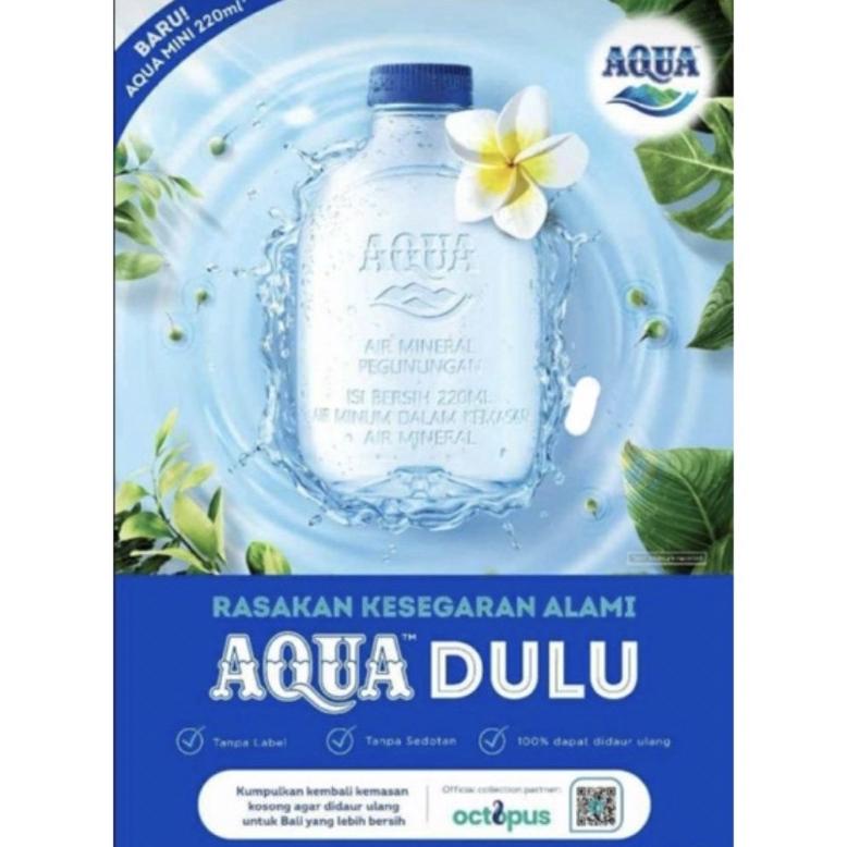 Jual Miliki AQUA BOTOL MINI 220ML KEMASAN BARU ( EDITION ) | Shopee ...