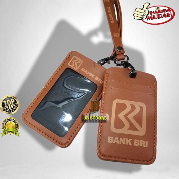 Jual Trend - Tempat Id Card BRI Kulit Gantung Custom Nama / Id Card ...