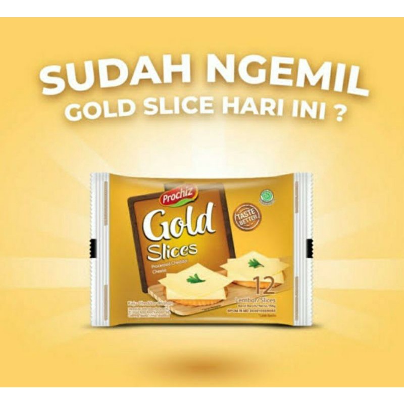 Jual Prochiz Gold Slice 12 Slices 156 gram Keju Cheddar Cheese Lembar ...