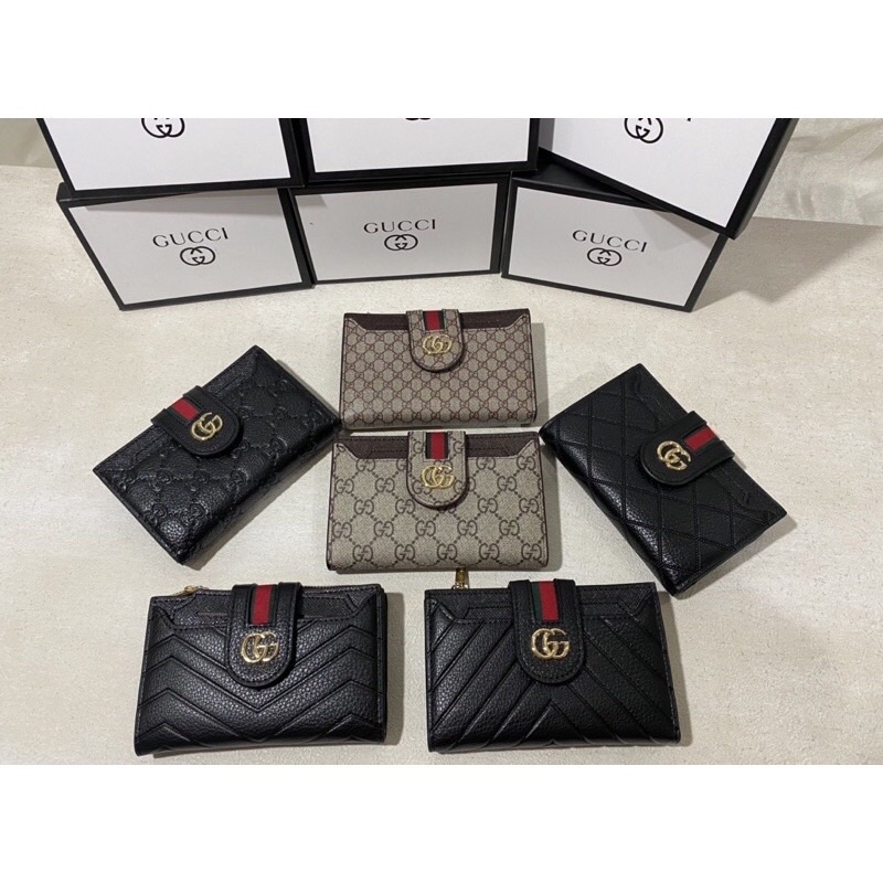 Jual dompet lipat kancing gc premium + box | Shopee Indonesia