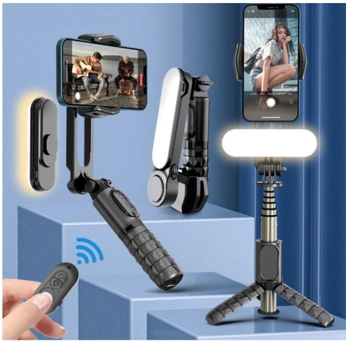 Jual Gimbal Stabilizer L09 Selfie Stick Tripod Shooter Lampu HP ...