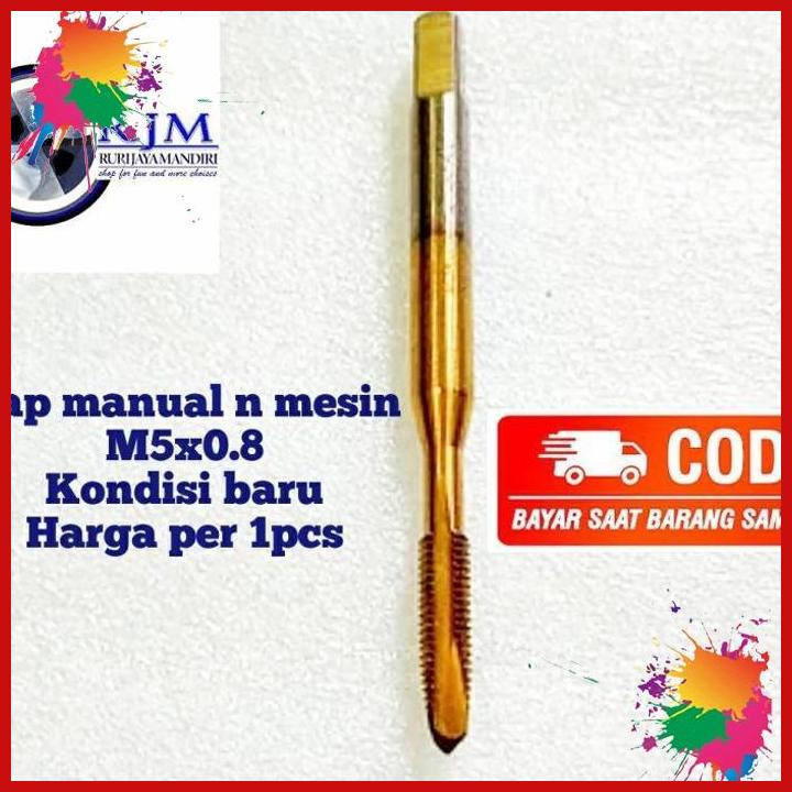 Jual tap. hand tap. tap mesin. tap po. tap pointed m5x0.8.bukan yamawa o [rjm] | Shopee Indonesia