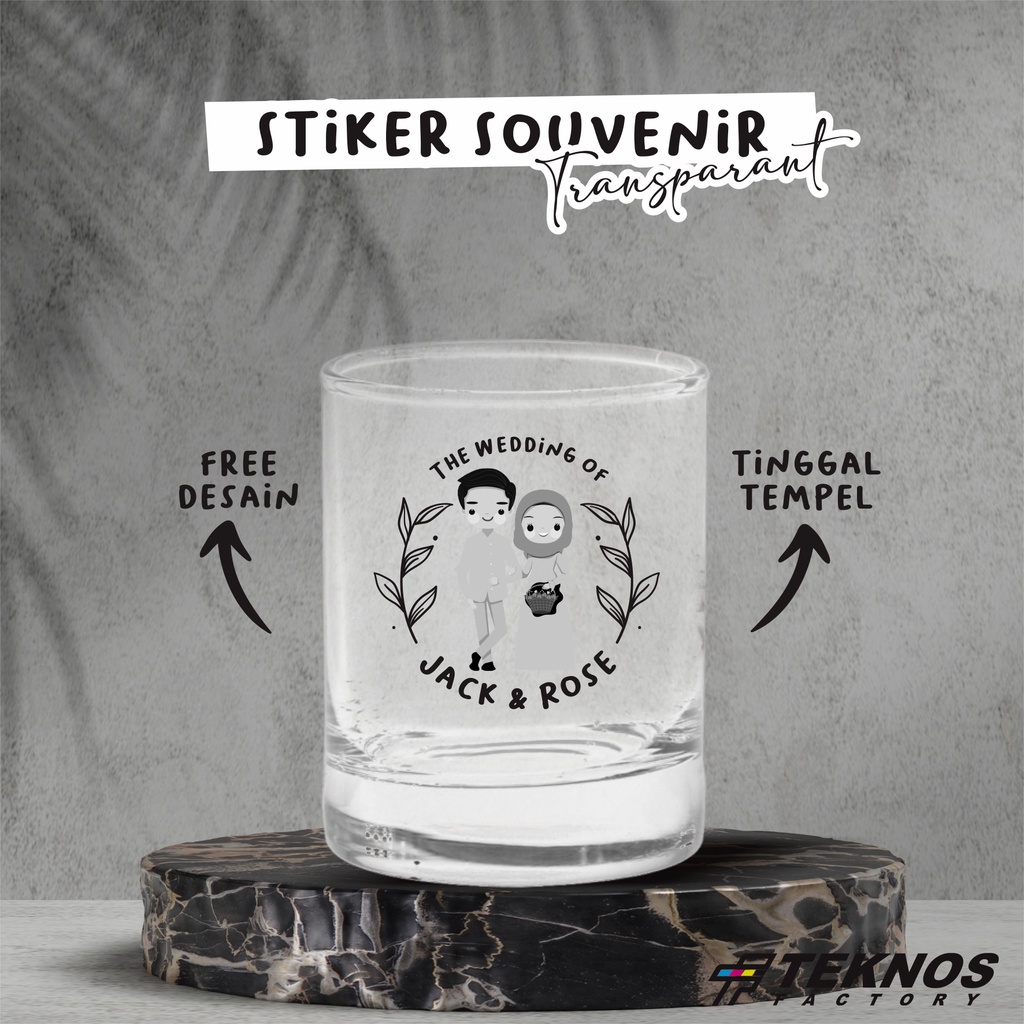 Jual LABEL STIKER STICKER NAMA TRANSPARAN SOUVENIR | Shopee Indonesia
